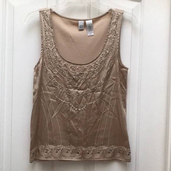 Dkny | Tops | Elegant Tan Embellished Womens Top | Poshmark